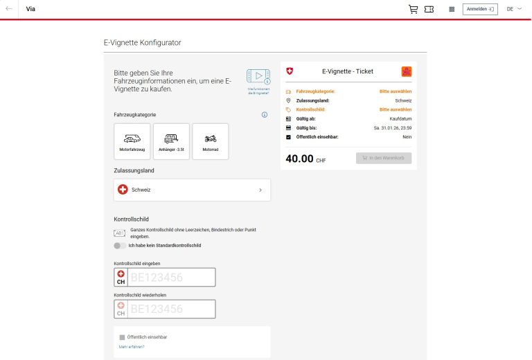 Vignette Schweiz 2026 online kaufen: Fast 50% nutzen neue Online ...